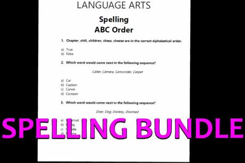 Spelling Practice Activities Bundle Dictionary Skills and Sight Words ...