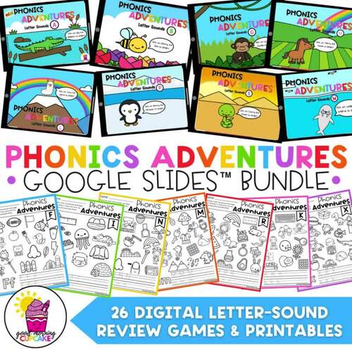 Digital Resource Letter Sound Practice Review Games BUNDLE | Phonics ...