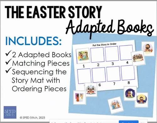 Easter Story Adapted Interactive Book from Special Needs Bible Ministries