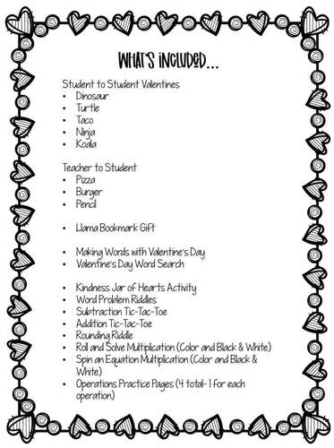 NO Prep Valentine's Day Worksheets by Resource to Desk | TPT