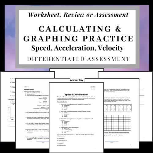 Speed & Acceleration: Calculating & Graphing Practice | TPT