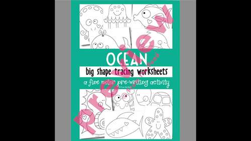 Ocean Tracing Worksheets for Prewriting and Fine Motor Practice | TPT