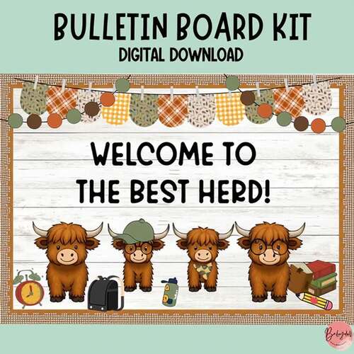 August Bulletin Board Kit | Cow Classroom Decor | Back to School Display