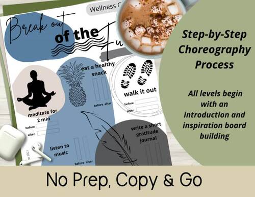 Wellness SEL Choice Boards PRINTABLE by Arts and Academics Workshop