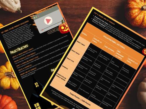 Pumpkin Product Pitch Halloween Project! by TEaCH WITH ME DR T | TPT