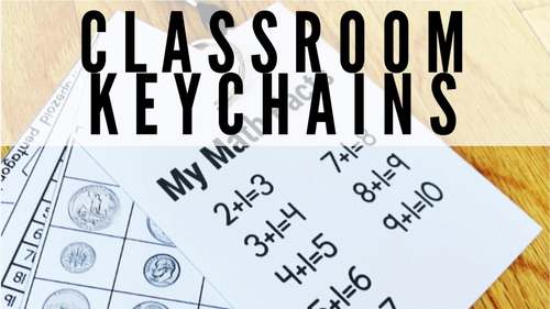 Math Tools - Reading Tools - Lanyards - Keychains by Erin Waters