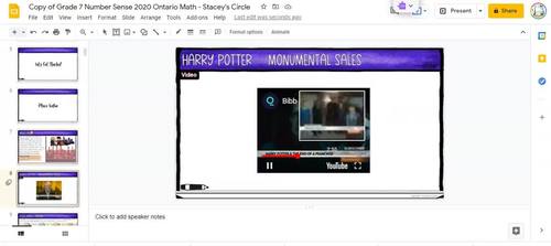Grade 7 Number Sense 2020 Ontario Math Digital Google Slides : B . Number