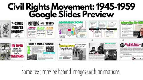 African American Civil Rights Google Slides and Note Taking Guides