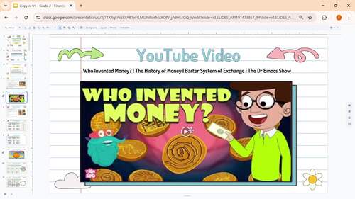 Grade 2 - Financial Literacy Unit - Google Lesson Slides - Ontario Math