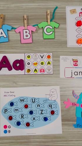 Kindergarten Phonics Centers – SoR-Aligned CVC, Rhyming & Decoding Games