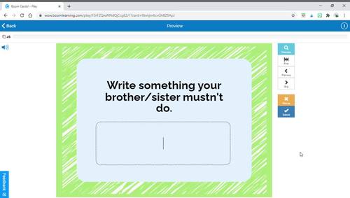 Writing Sentences with Modal Verbs Boom Cards by Love 2 Learn English