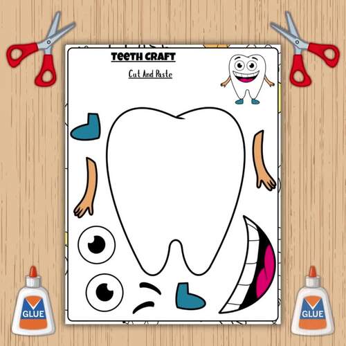 Teeth Craft | Dental Health Craft | Cut & Paste Activity | Dental ...