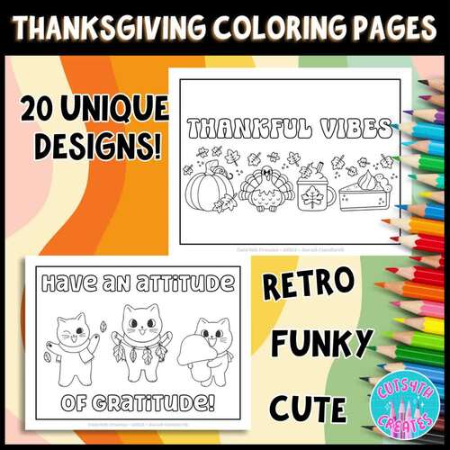 Thanksgiving Coloring Pages Gratitude Autumn Fall Thankful Coloring Book