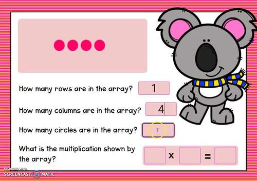 Array Multiplication Table 4 Boom Cards™ Distance Learning by Creating ...