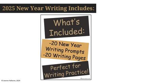 2025 New Year Writing | SEL by JH EdConsult | TPT