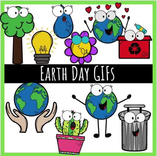 Earth Day Gifs - Animated Clipart by My French Immersion World | TPT