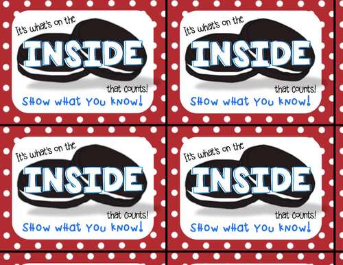 Testing Motivation Gift Tags | Black & White Cookie Treats ...