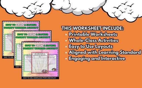 Spring Writing Prompts How to Grow a Flower Activities 3rd,4th,5th,6th ...