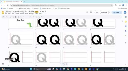 Dotted Handwriting Paper Uppercase Q | Primary Lined Writing Practice ...