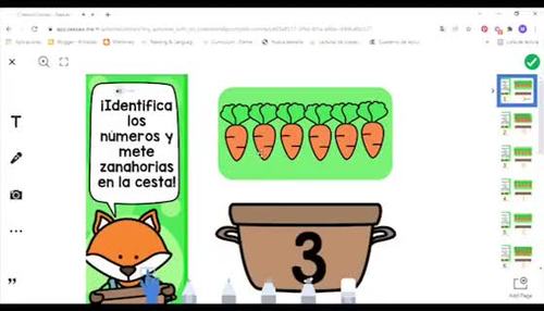 Math Digital Activities and Worksheets in Spanish | Actividades de números