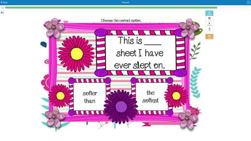 April Comparative and Superlative Adjectives/Adverbs Grammar Boom Cards