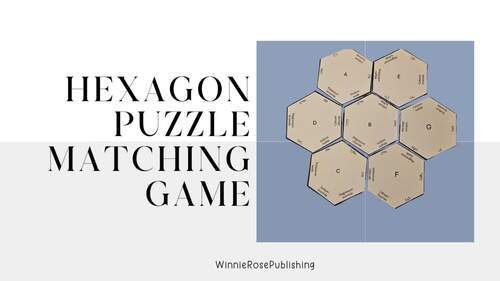 Hexagon Puzzle - Polyatomic Ionic Nomenclature by WinnieRosePublishing