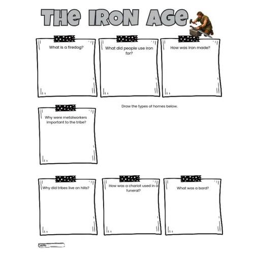 Iron Age Activities | Reading Comprehension, Worksheet & STEM Challenge