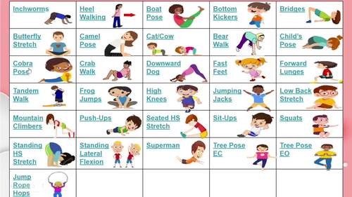 Valentine's Day Fitness Bingo BUNDLE (30 Cards & Exercise Video ...