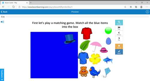All About The Color Blue- Language BOOM Cards by Petite Speech Geek