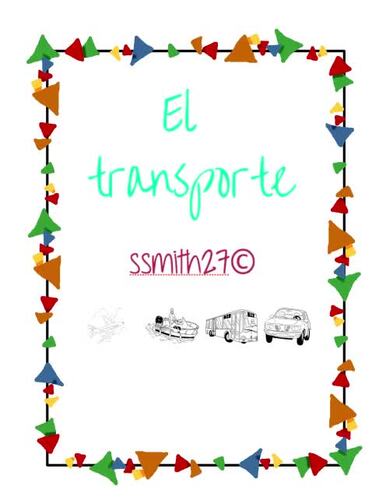El transporte - Spanish Transportation *Complete Printable lesson*