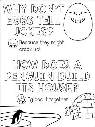 Dad Jokes Coloring Pages for a Father's Day Joke Book Gift by Ben Lukis