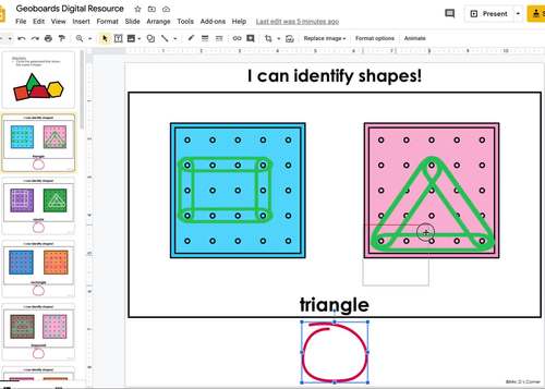 Digital Geoboard | Digital 2D Shapes Activity by Mrs Ds Corner | TPT