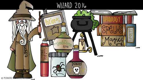 Wizard clip art 2016, potions, cauldron COMBO PACK by Melonheadz Clipart