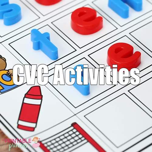 CVC Words BUNDLE CVC Activities and Centers by The Printable Princess