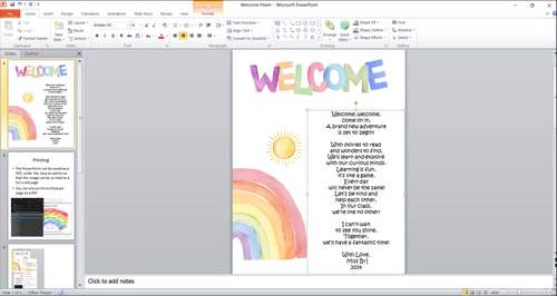 Editable Welcome Class Poem | Back to School Letter | Welcome Letter to ...