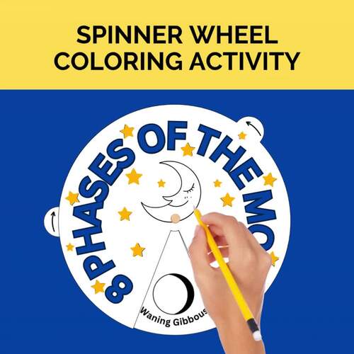 Moon Phases Worksheet Spinner Wheel Activity Phases of the Moon Worksheet