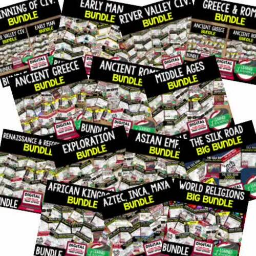 Explorers BUNDLE (World History Bundle), Digital Learning, Google & Print
