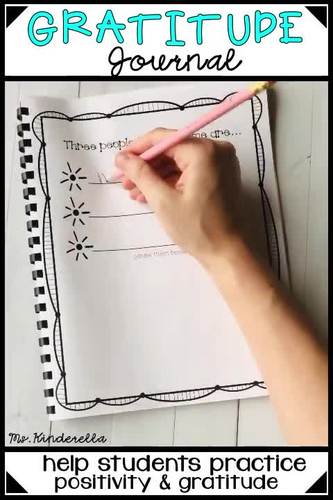 Primary Gratitude Writing Journal for Thankful and Positive Thinkers
