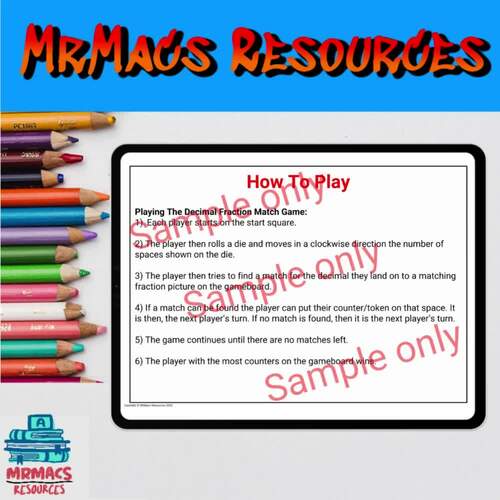 Converting Decimals to Fractions Matching Game | Maths activity Year 3 ...