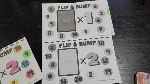FLIP and BUMP Multiplication Fact Practice Game by Sure Foundations