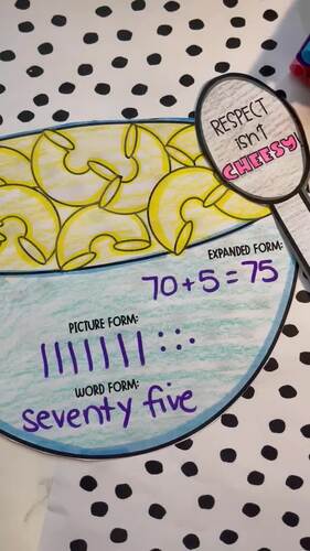 Respect Week Math Place Value Craft by The Teaching Diva Corner | TPT