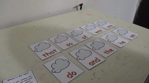 Summer Trick Word Recognition Center or Whole Group Game for Level K Words