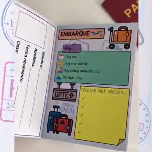 Back to school- memory book passport / Pasaporte- Vuelta al cole- bilingual