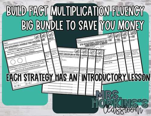 Multiplication Fluency Strategies Posters, Lessons, and Worksheets x2 ...