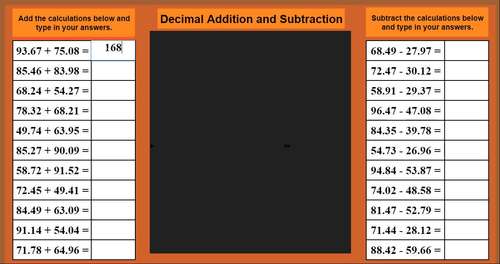 Mystery Digital Pixel Art NO PREP - Wolf Decimal Addition and Subtraction