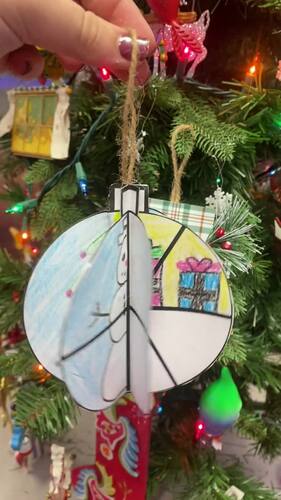 Equivalent Fraction 3D Christmas Ornaments by Holley's House | TPT