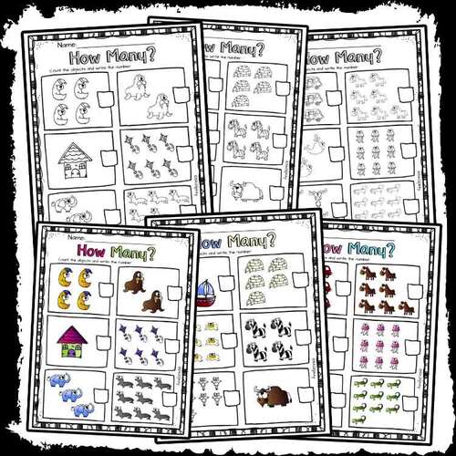 Set 1: How Many? 1–10 | Counting Objects, Ten Frames, Fingers, and ...