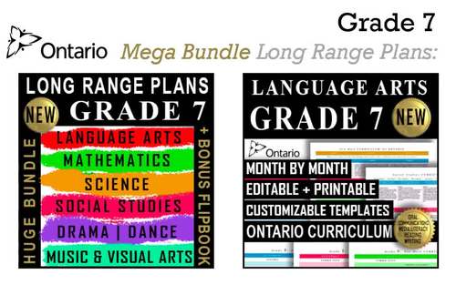 Grade 7 Ontario Long Range Plans BUNDLE | Editable (.docx) and ...