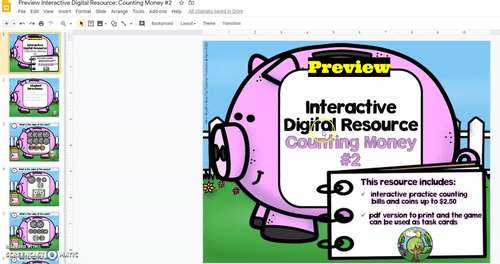 Interactive Digital Counting Money Resource # 2 | TPT