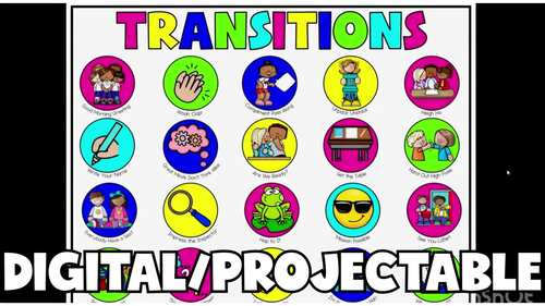 Classroom Transitions Activities: Transition Cards, Songs & Transition ...